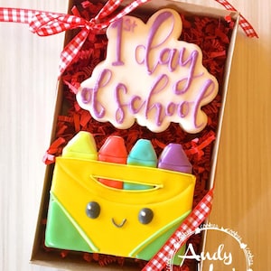 1st Day of School or First Day of School Hand Lettered Cookie Cutter ...