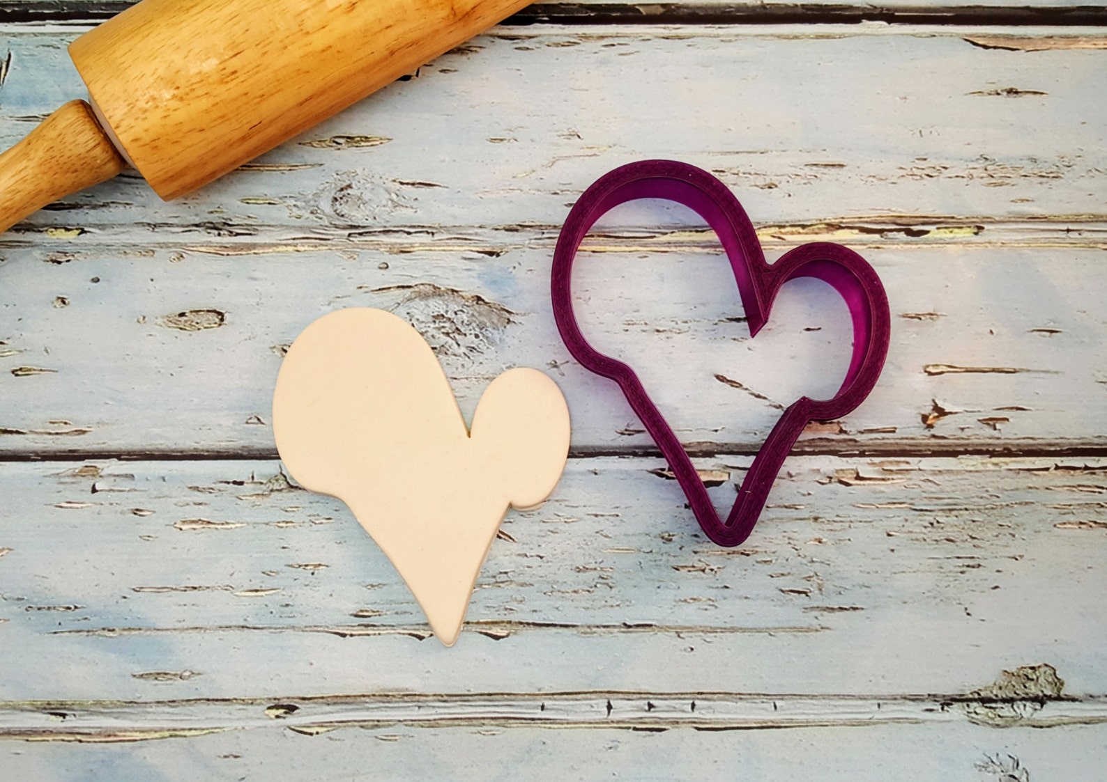 Love Heart Cookie Cutter and Fondant Cutter and Clay Cutter | Etsy