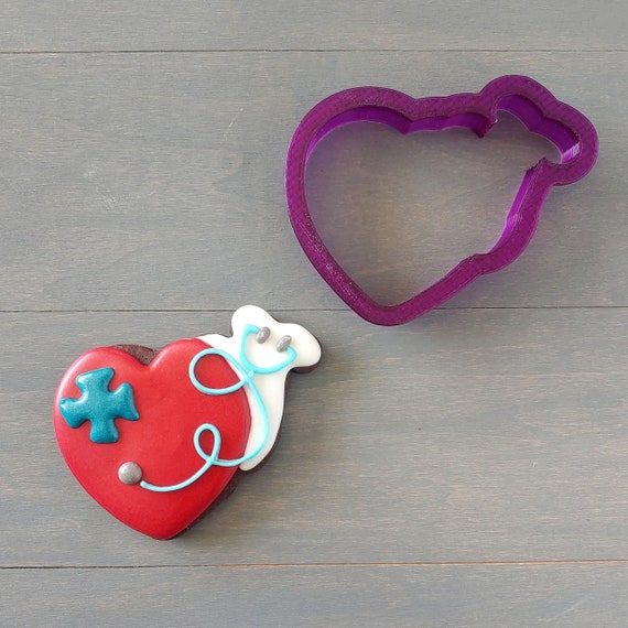 Stethoscope With Heart Cookie Cutter and Fondant Cutter and | Etsy