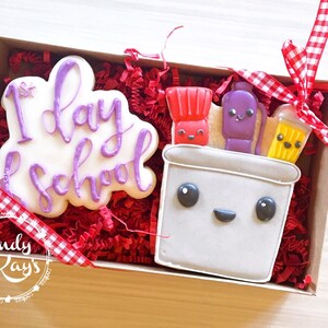 1st Day of School or First Day of School Hand Lettered Cookie Cutter ...