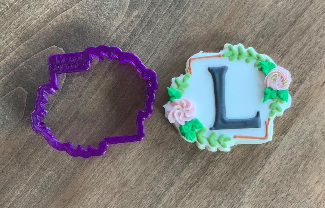 Floral Square Cookie Cutter and Fondant Cutter and Clay Cutter - Etsy