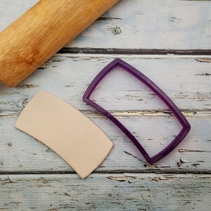 Curved Rectangle Plaque Cookie Cutter and Fondant Cutter and | Etsy