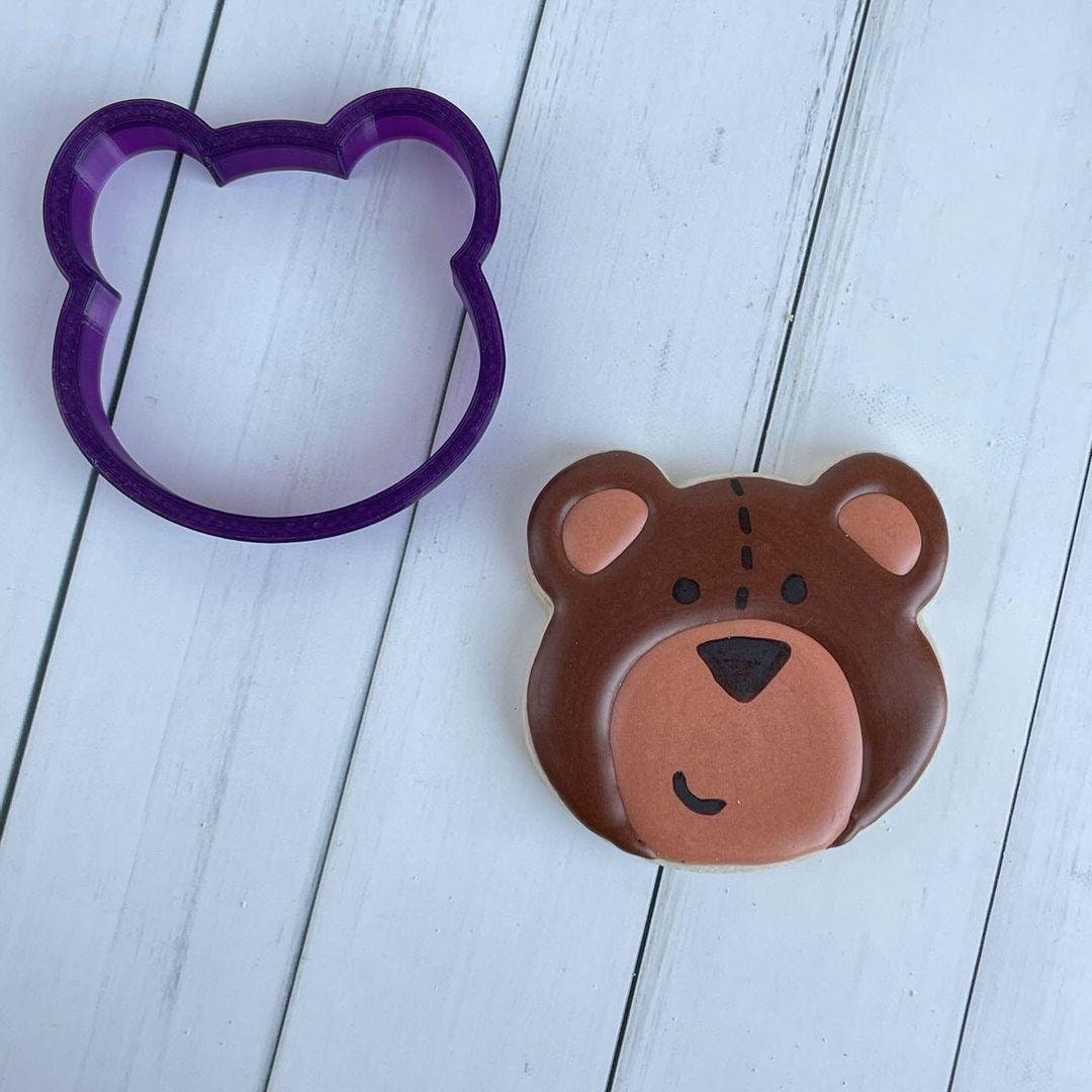 Bear Face or Bear Head Cookie Cutter and Fondant Cutter and Clay Cutter ...