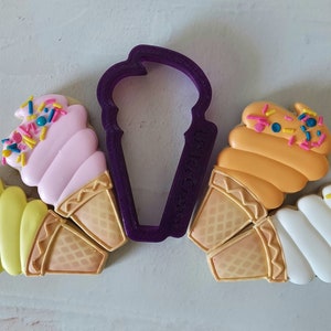 Lynne's Ice Cream Platter Cookie Cutter Set and Fondant Cutter and Clay ...