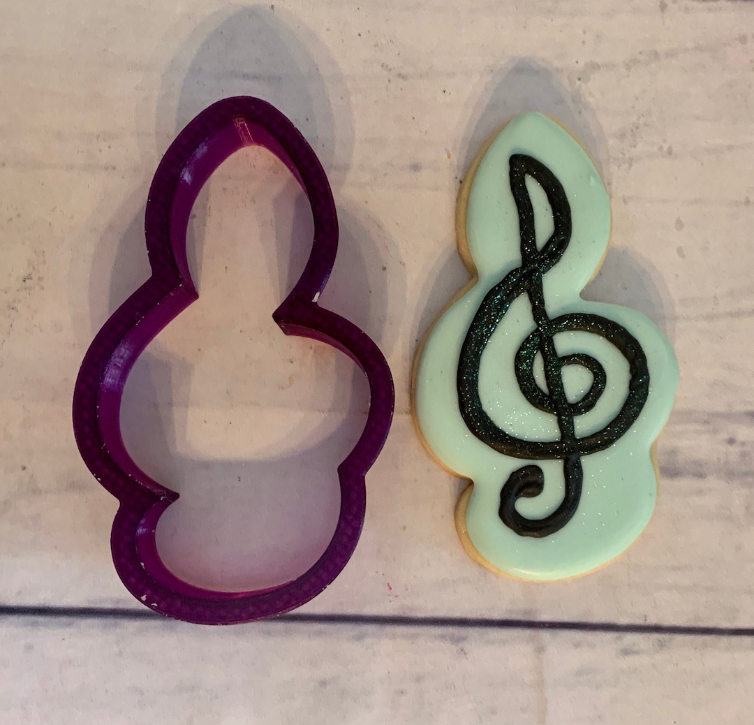 Treble Clef Music Note Cookie Cutter and Fondant Cutter and Clay Cutter ...