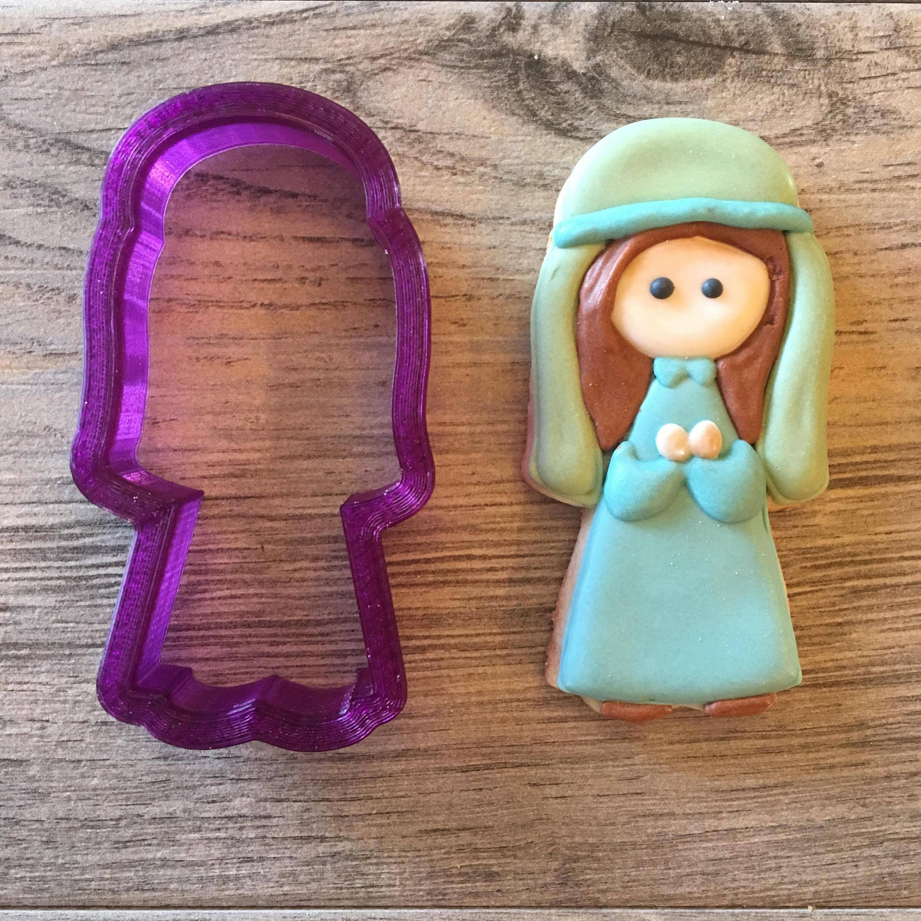 Mary With Nativity Scene Cookie Cutter and Fondant Cutter and Clay ...