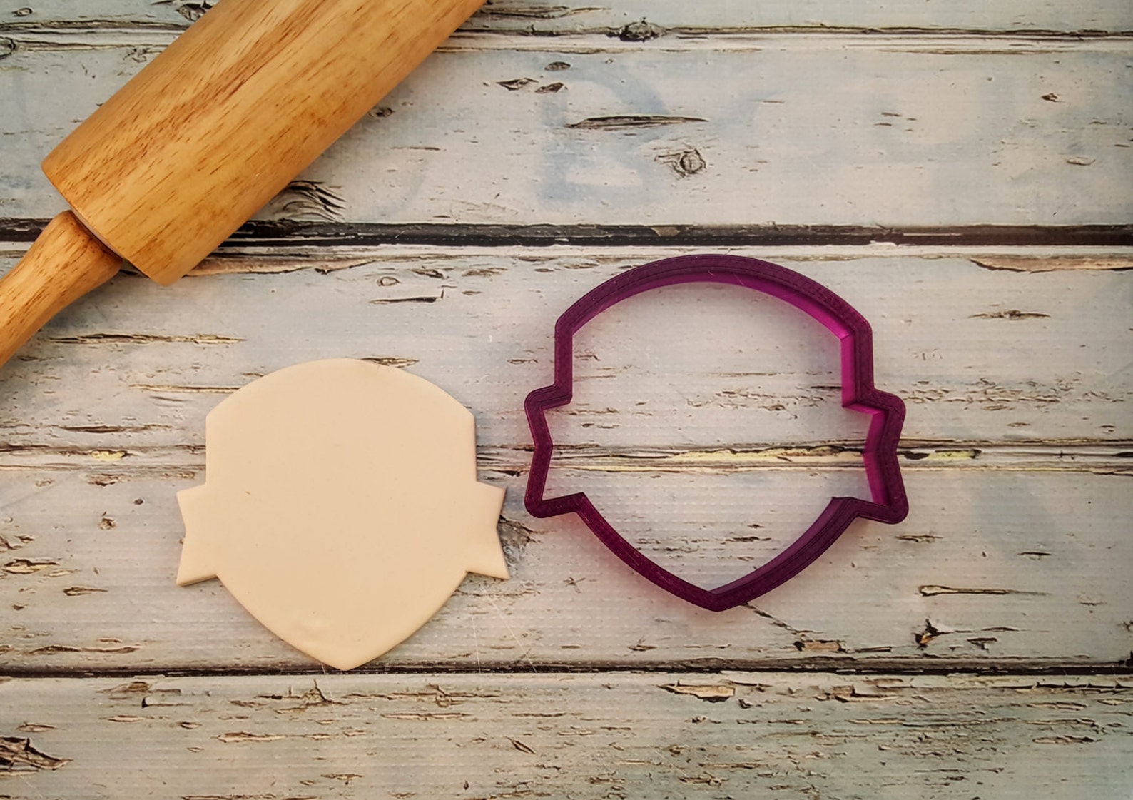 Badge With Ribbon or Police Badge Cookie Cutter and Fondant Cutter and ...