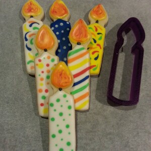 Candle or Firecracker Cookie Cutter and Fondant Cutter and Clay Cutter ...
