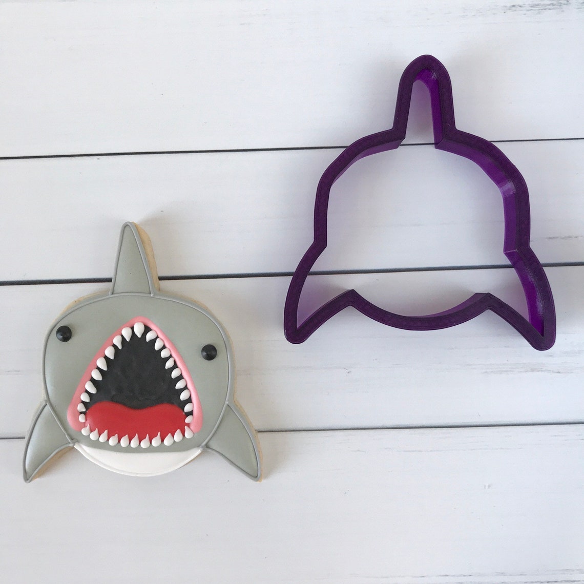Front Facing Shark Cookie Cutter and Fondant Cutter and Clay | Etsy