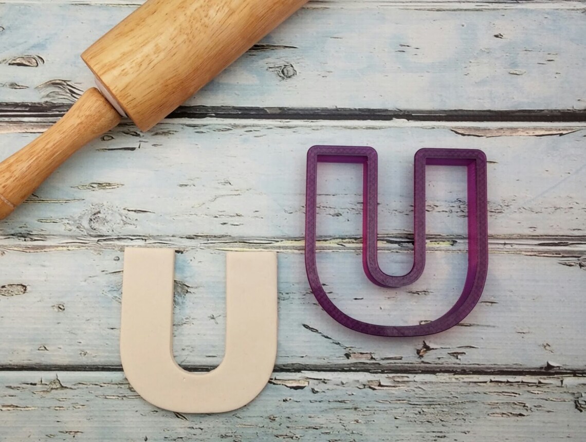 Upper Case Letter U Cookie Cutter and Fondant Cutter and Clay Cutter - Etsy