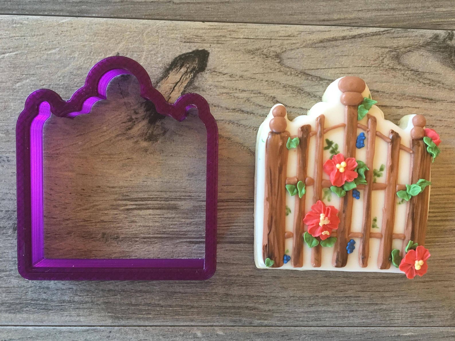 Garden Gate or Head Board Cookie Cutter and Fondant Cutter and Clay ...