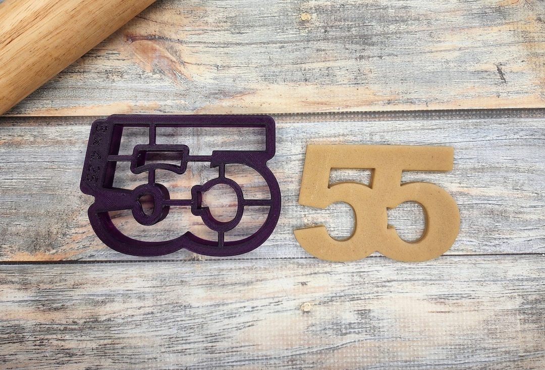 55 Fifty Five Cookie Cutter and Fondant Cutter and Clay Cutter - Etsy