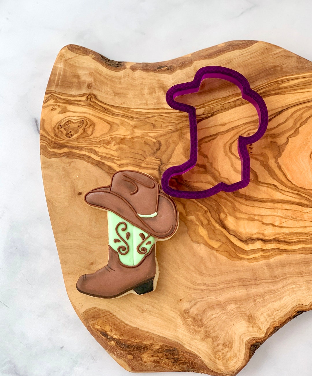 Cowboy Boot With Hat or Drill Boot With Hat Cookie Cutter and Fondant ...