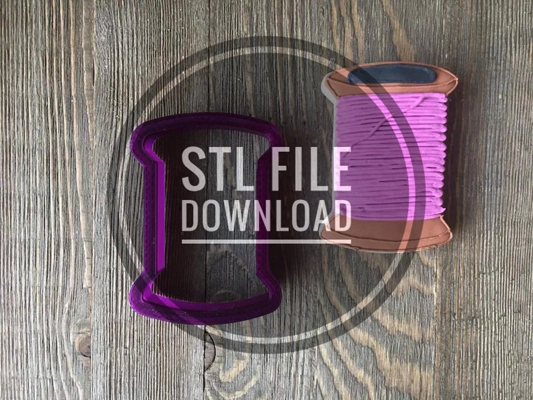 Digital STL File Download for Spool of Thread Cookie Cutter and Fondant ...