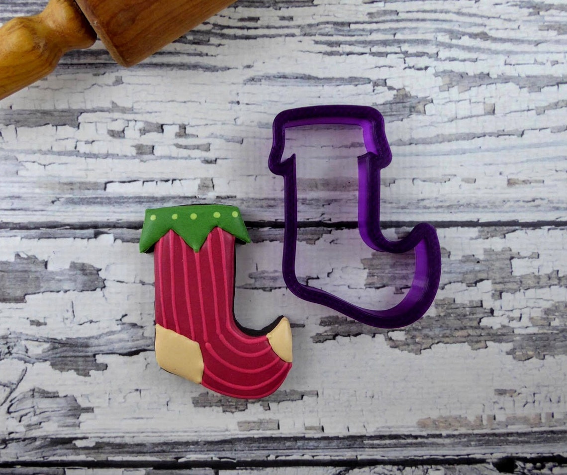 Christmas Stocking #1 Cookie Cutter and Fondant Cutter and Clay Cutter ...