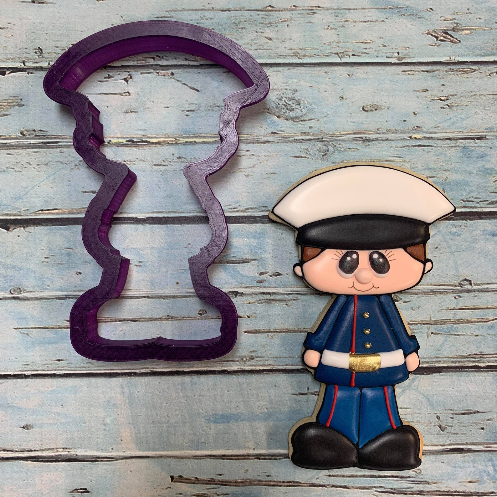 Marine or Service Man Cookie Cutter and Fondant Cutter and Clay Cutter ...