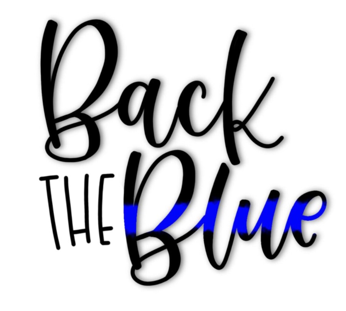 Back the Blue Lettered Cookie Cutter and Fondant Cutter and | Etsy