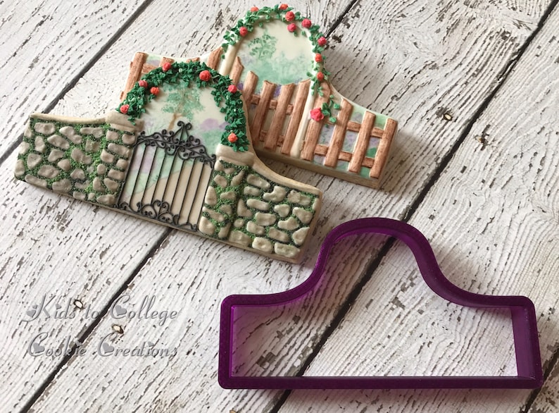 Arbor Fence Garden Gate Cookie Cutter and Fondant Cutter and Clay ...