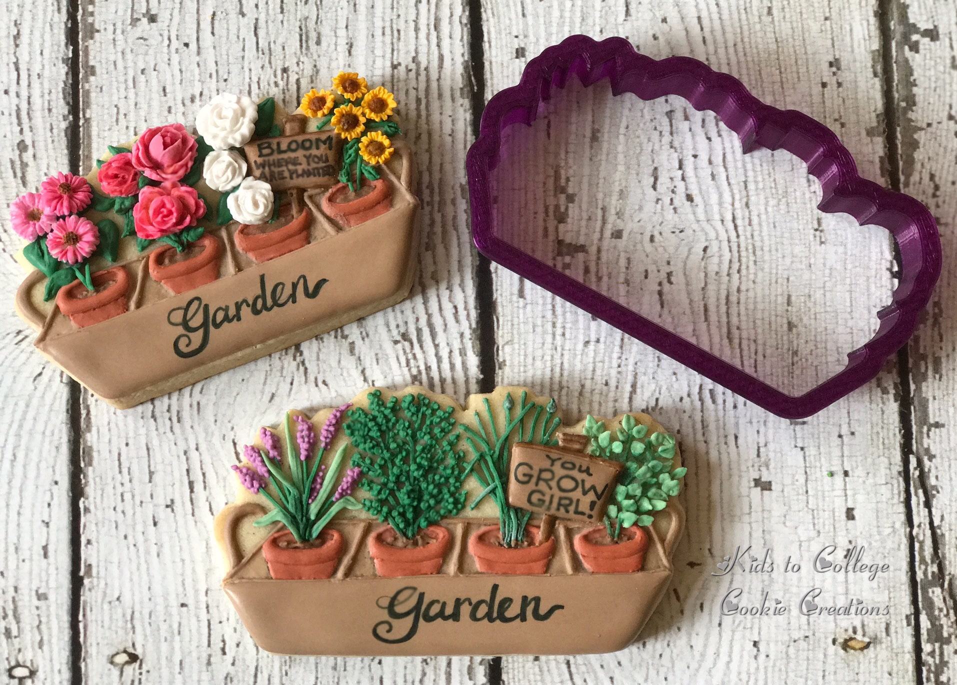 Flower Planter or Herb Planter Cookie Cutter and Fondant - Etsy