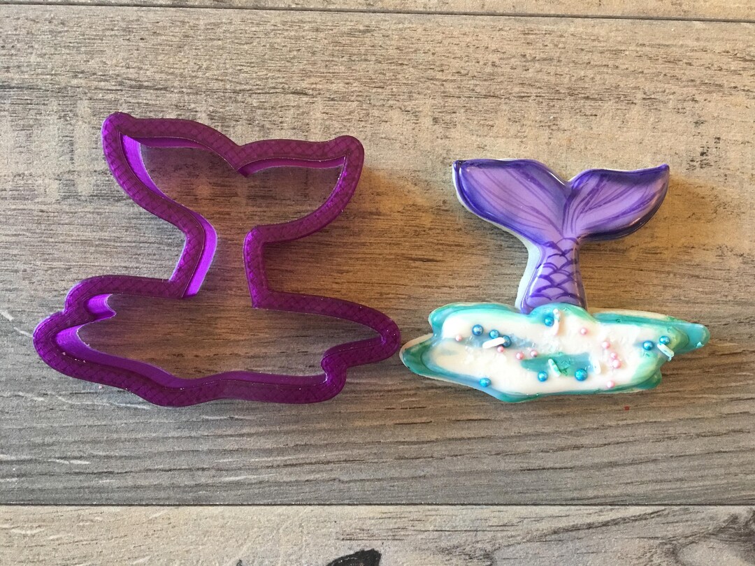 Whale Tail, Mermaid Tail or Fish Tail Cookie Cutter and Fondant Cutter ...