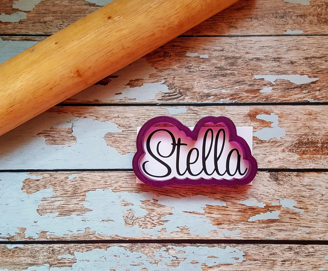 Stella Hand Lettered Cookie Cutter and Fondant Cutter and Clay Cutter ...