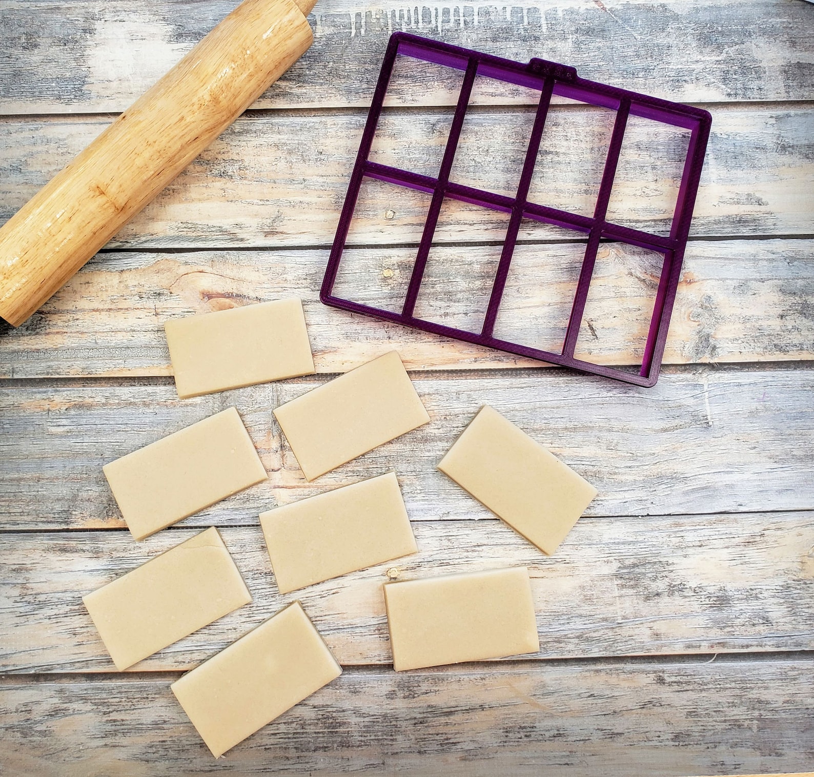 Multi Rectangle 8 Cuts Cookie Cutter and Fondant Cutter and Clay Cutter ...