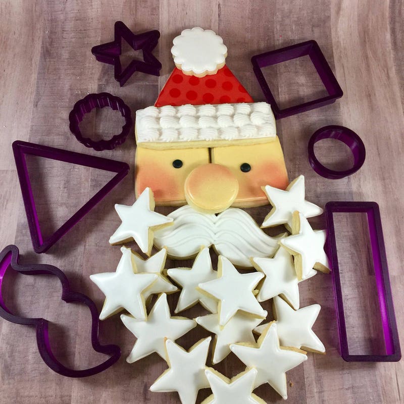 Santa Face Cookie Cutter - Etsy
