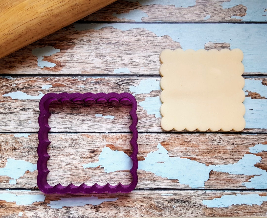 Scalloped Square Cookie Cutter and Fondant Cutter and Clay Cutter - Etsy