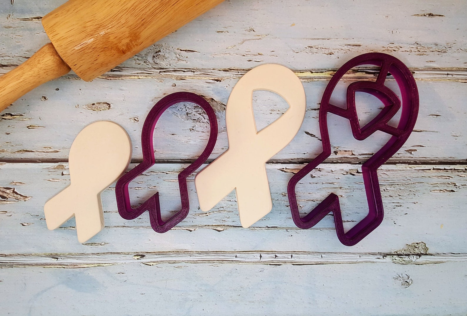 Awareness Ribbon or Memorial Ribbon Cookie Cutter and Fondant Cutter ...