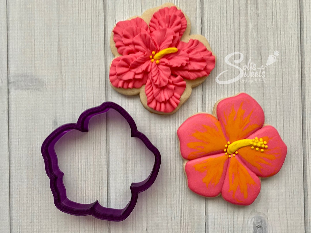 Hibiscus #2 or Tropical Flower Cookie Cutter and Fondant Cutter and ...