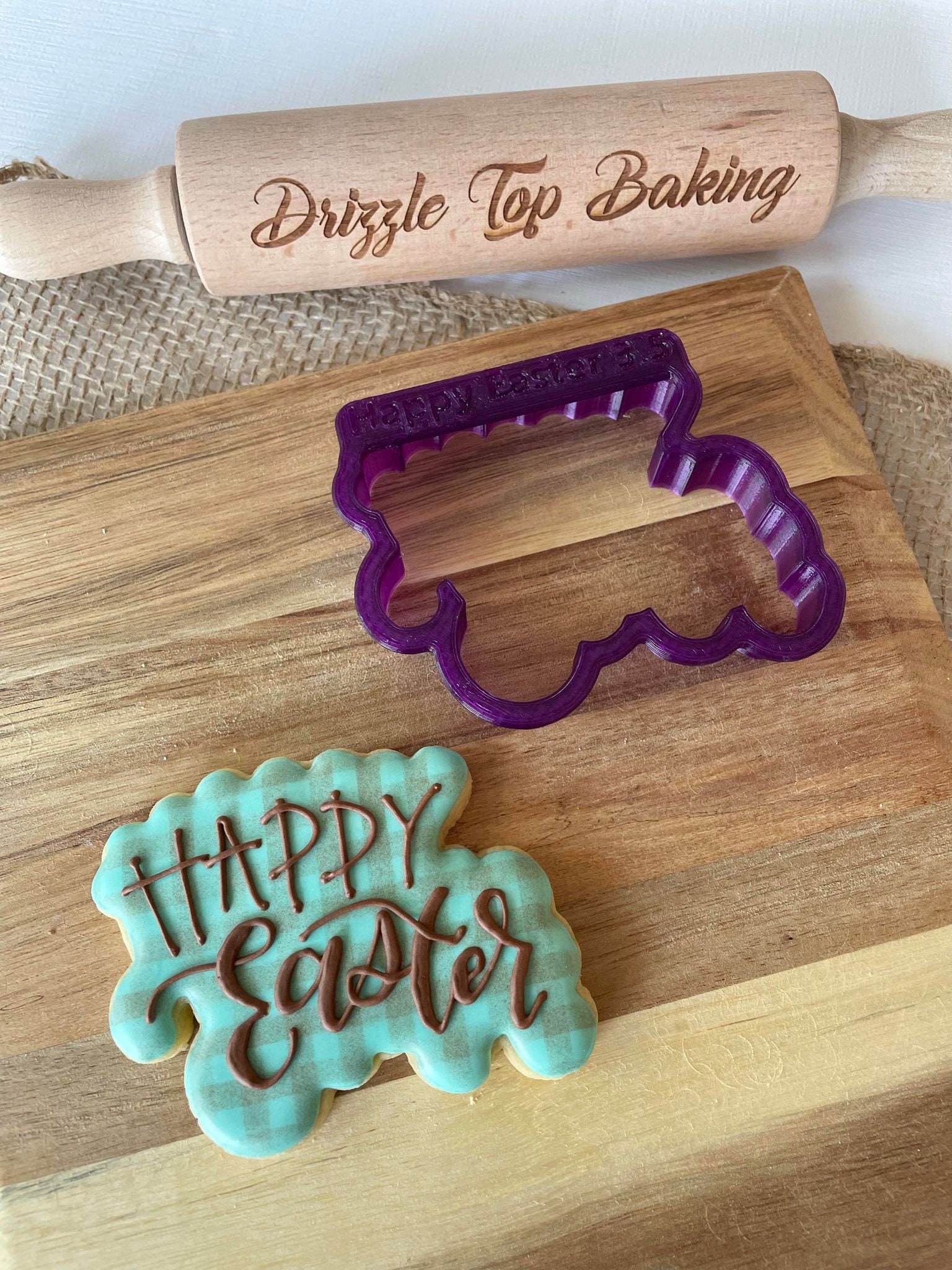 Happy Easter Hand Lettered Cookie Cutter and Fondant Cutter - Etsy