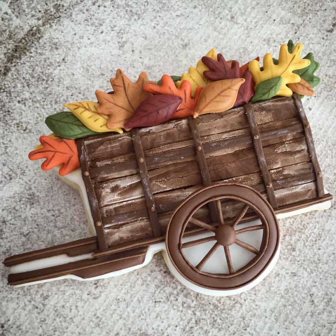 Garden Cart or Flower Cart or Apple Cart Cookie Cutter and Fondant ...