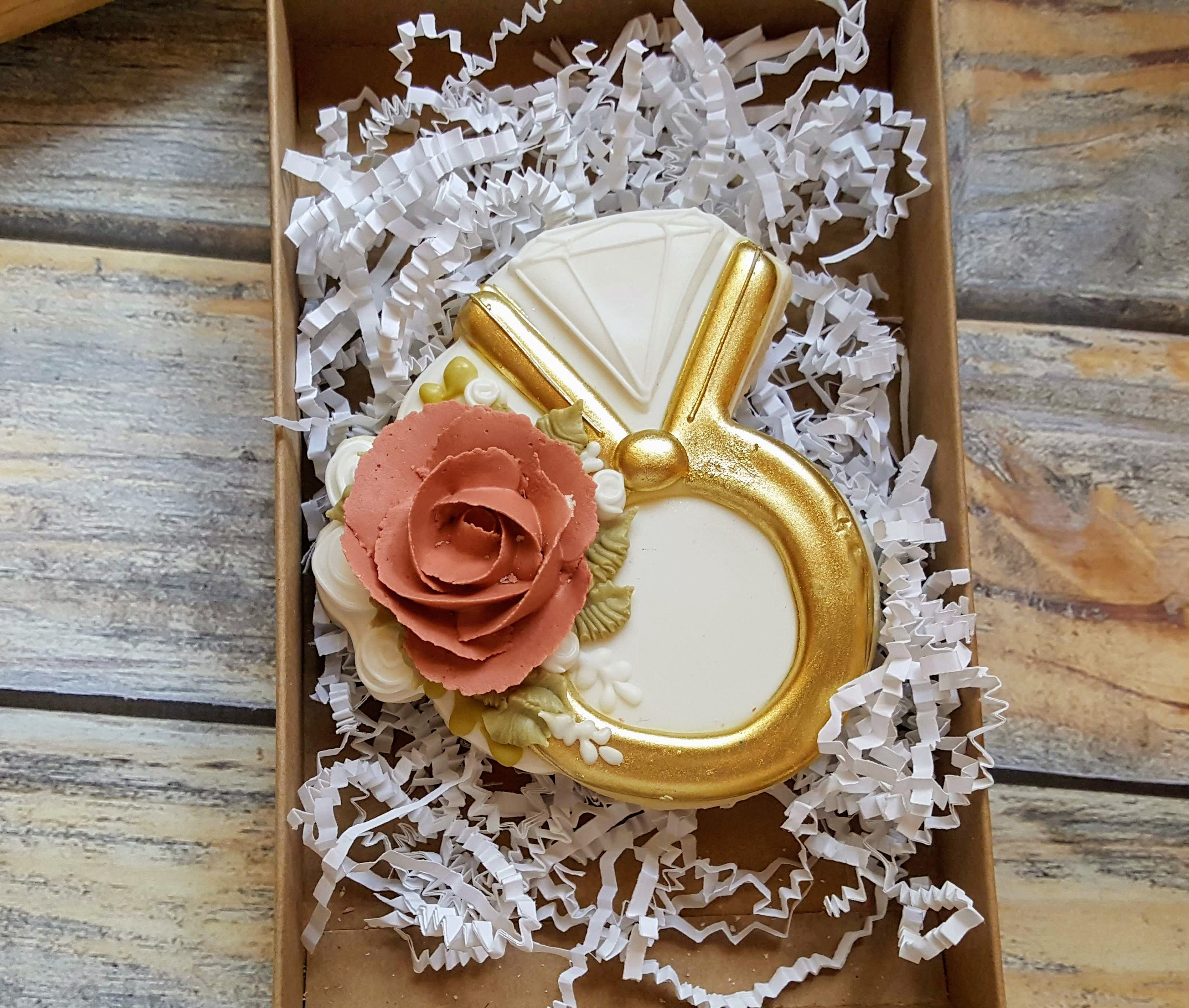 Diamond Ring with Florals 1 Cookie Cutter and Fondant Cutter | Etsy