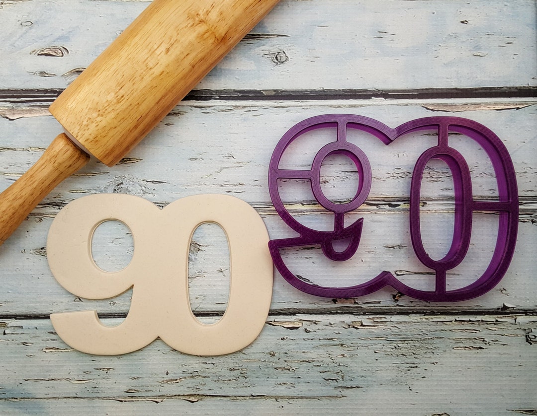 90 Ninety Cookie Cutter and Fondant Cutter and Clay Cutter - Etsy