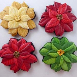 Magnolia or Poinsettia Cookie Cutter and Fondant Cutter and Clay Cutter ...