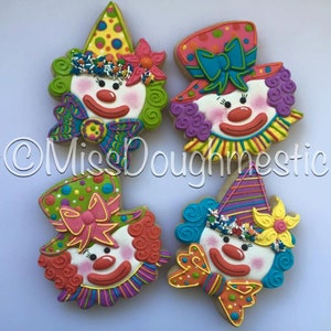 Miss Doughmestic Clown #2 Cookie Cutter and Fondant Cutter and Clay ...