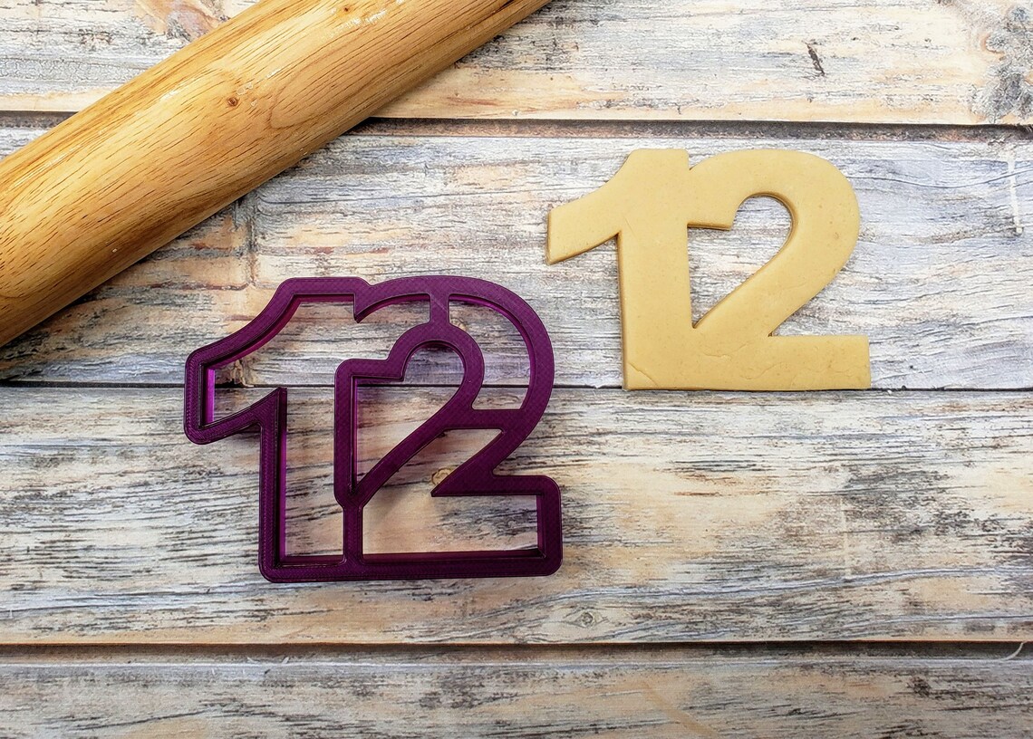12 Twelve Number Cookie Cutter and Fondant Cutter and Clay - Etsy