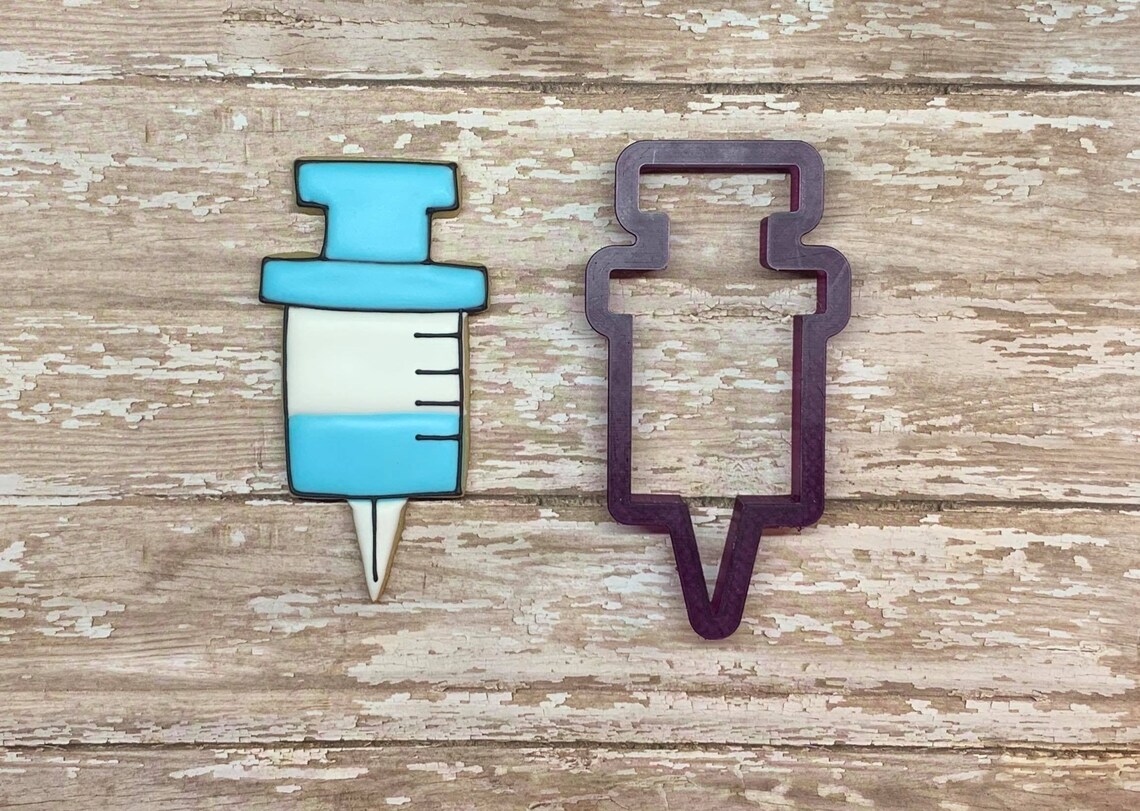Syringe or Injection Cookie Cutter and Fondant Cutter and Clay Cutter ...