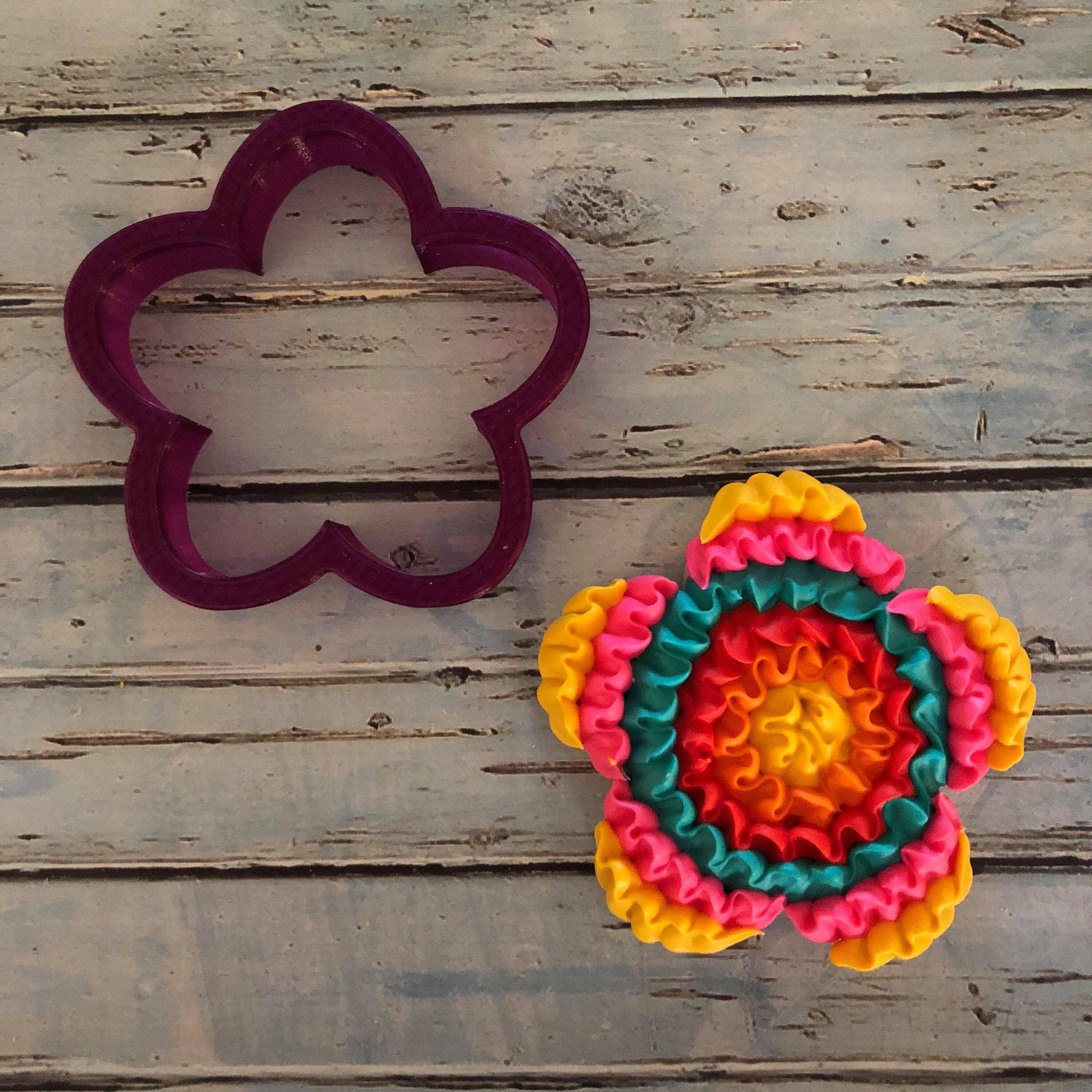 Fiesta Flower Cookie Cutter and Fondant Cutter and Clay Cutter - Etsy
