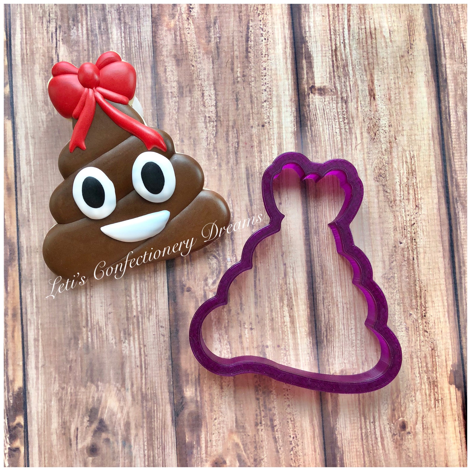 Bow Poop Emoji Cookie Cutter and Fondant Cutter and Clay | Etsy