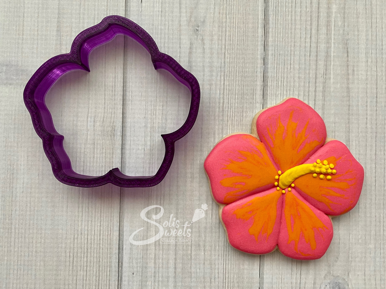 Hibiscus 2 or Tropical Flower Cookie Cutter and Fondant - Etsy