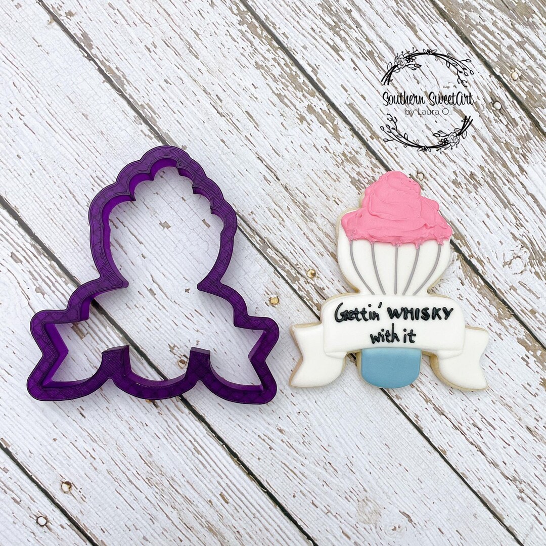 Whisk With Icing & Banner Cookie Cutter or Fondant Cutter and Clay ...