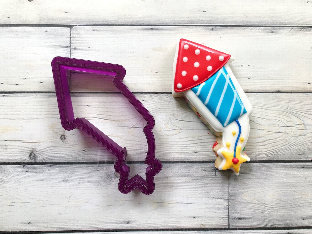 Firecracker or Fire Cracker or Shooting Rocket Cookie Cutter and ...