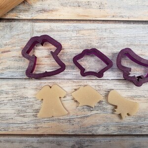 Mini Graduation Set Cookie Cutters and Fondant Cutters and Clay Cutters ...