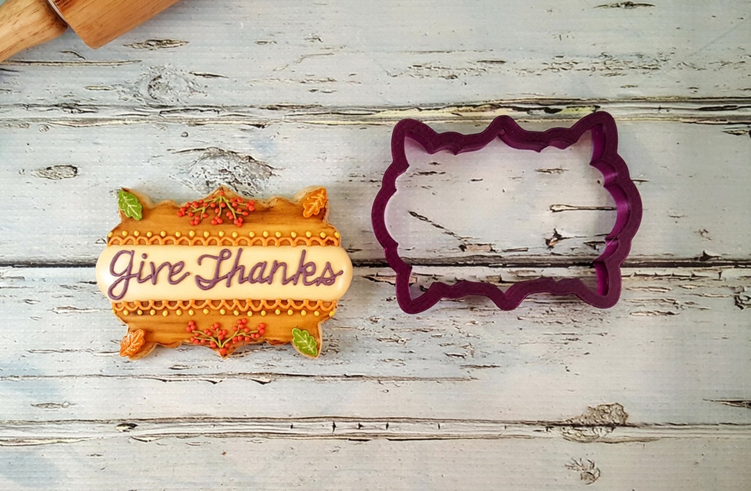 Thanksgiving Plaque Plaque Cookie Cutter and Fondant Cutter and Clay ...