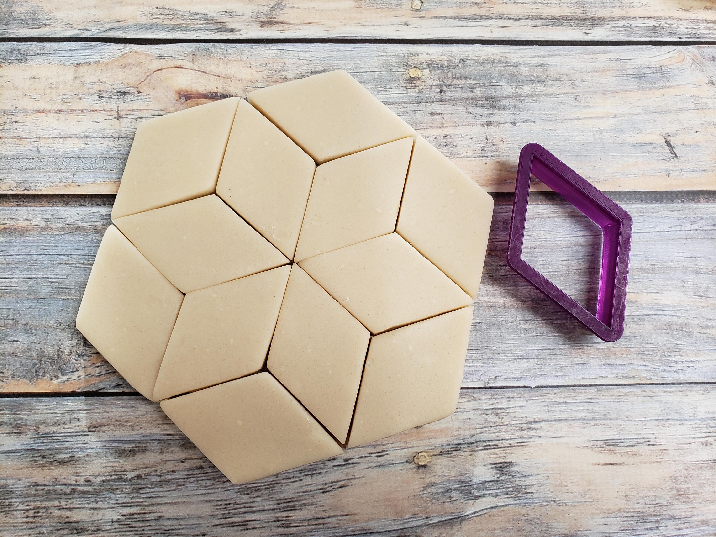 Diamond Shape Platter Cookie Cutter and Fondant Cutter and Clay Cutter ...