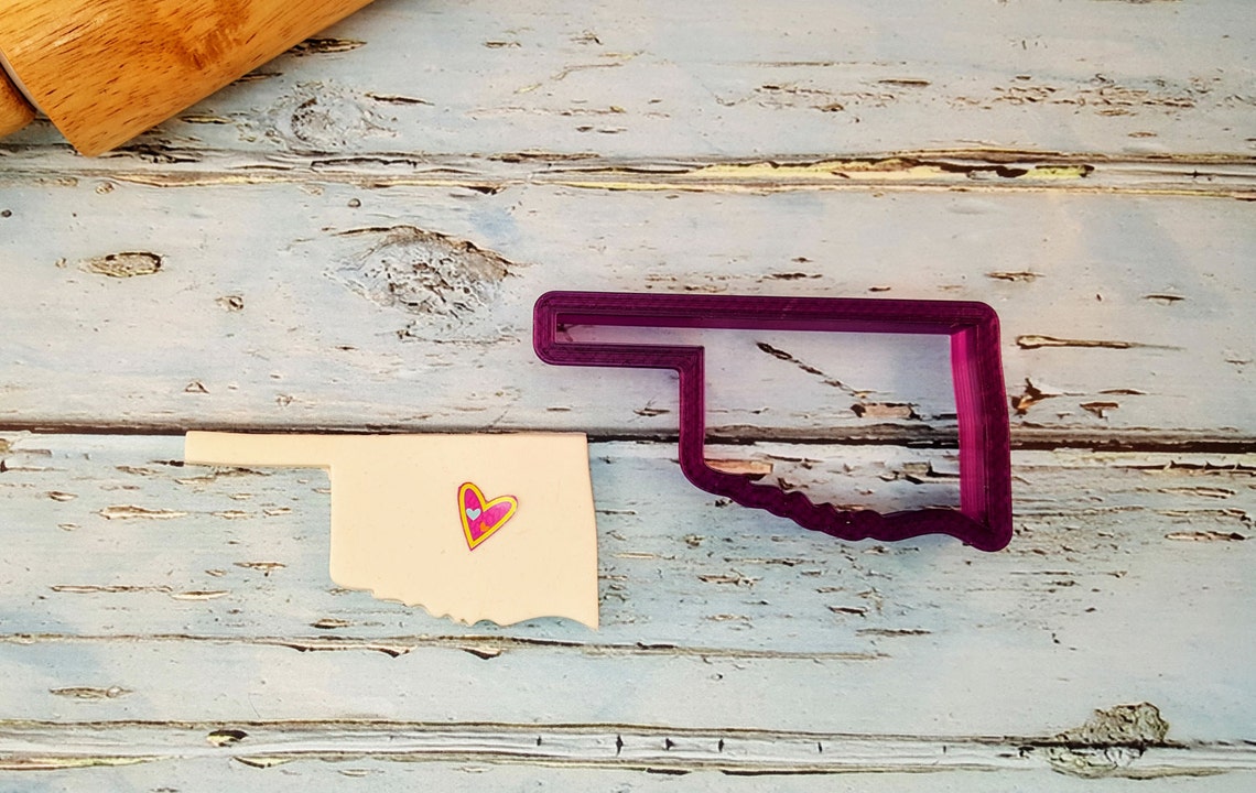 State of Oklahoma Cookie Cutter and Fondant Cutter and Clay Cutter - Etsy