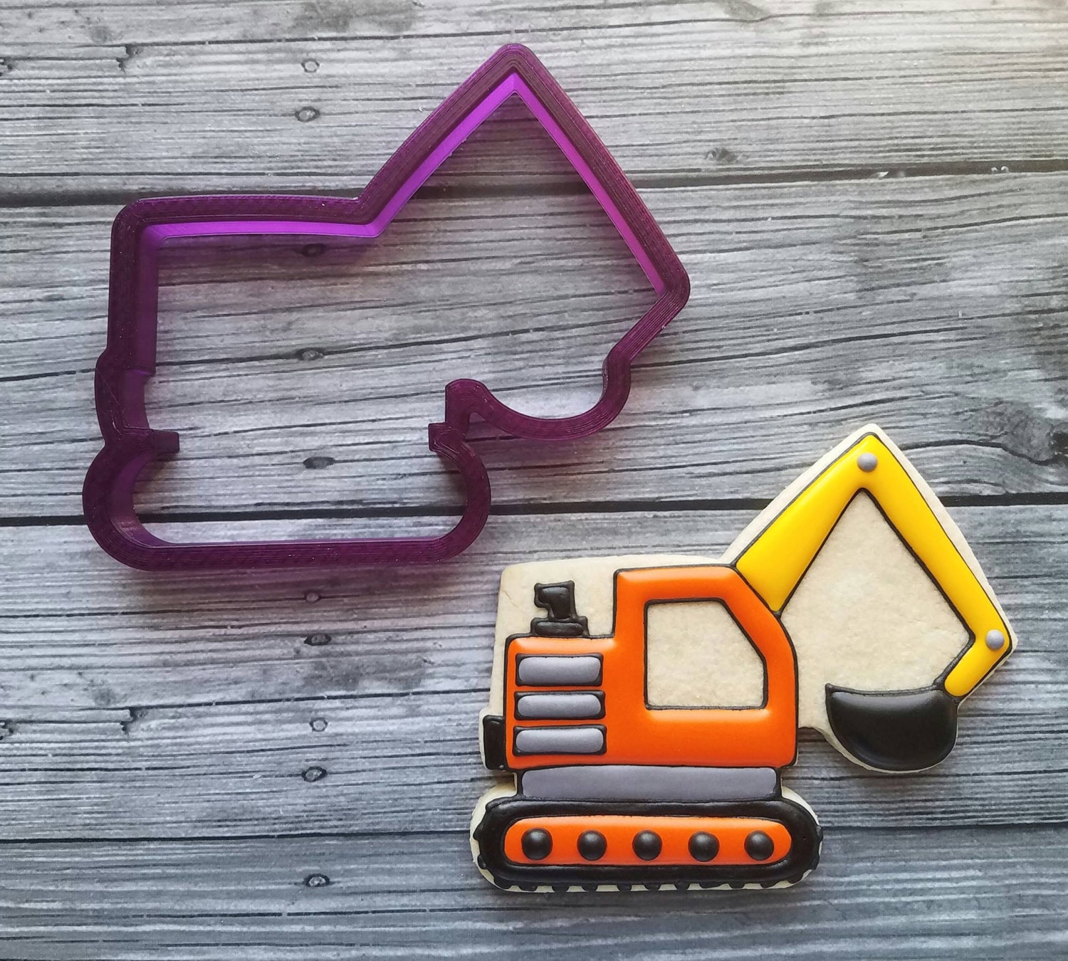 Digital STL File Download for Excavator Truck Cookie Cutter and Fondant ...