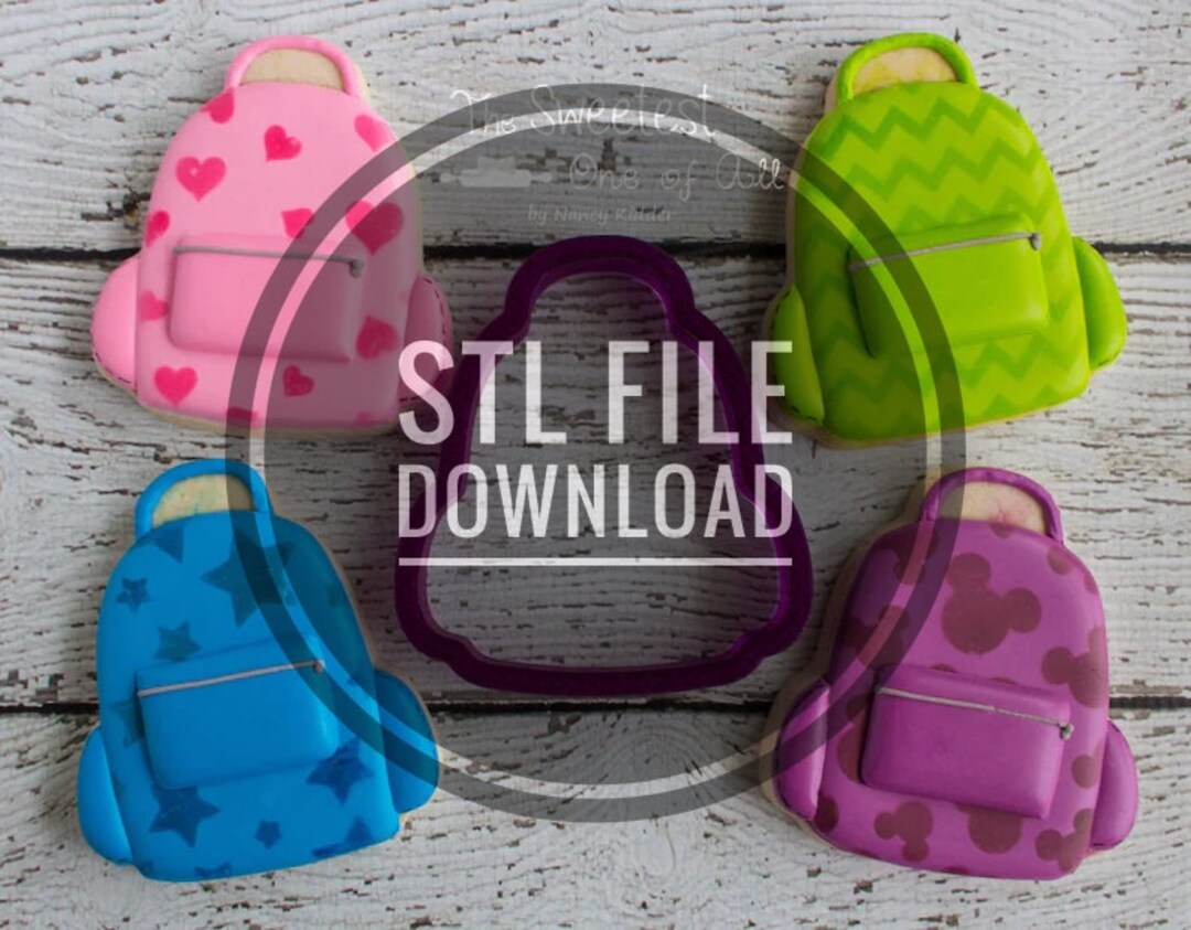 Digital STL File Download for Backpack or Back Pack Cookie Cutter and ...
