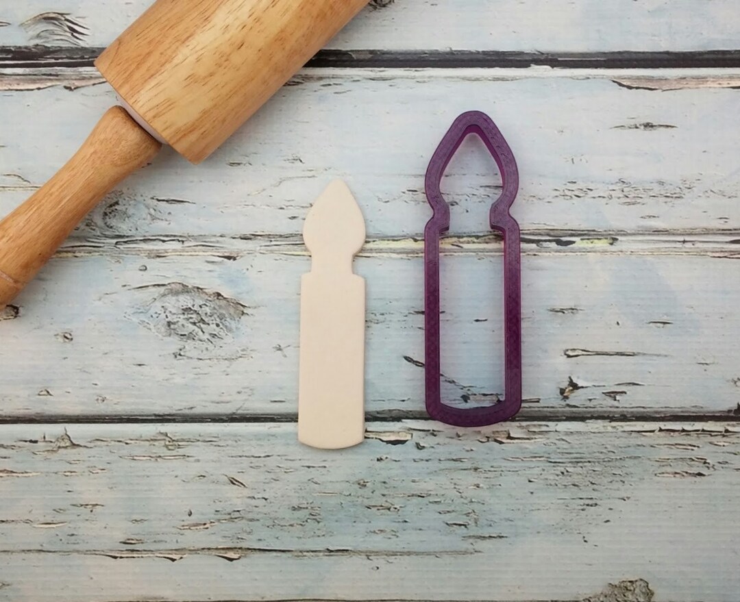 Candle or Firecracker Cookie Cutter and Fondant Cutter and Clay Cutter ...